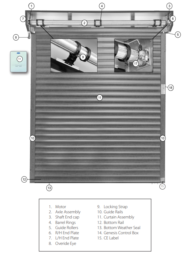 Samson SRD55 Electric with Half Hood - Premium Colours | Roller Garage Doors | Aluminium ...